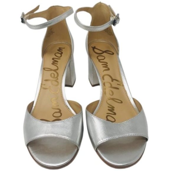 Sam Edelman | Shoes | Sam Edelman Sandals Shoes Susie Silver Block Heel ...